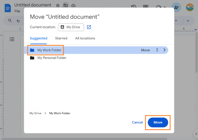 How to Save Google Docs, Sheets, Slides File to Folder on Google Drive ...